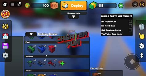 Build A Car To Kill Zombies Script Infinite Repair Items