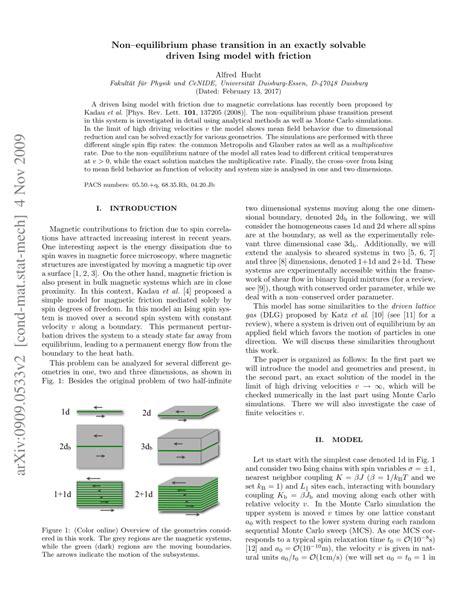Pdf Nonequilibrium Phase Transition In An Exactly Solvable Driven Ising Model With Friction