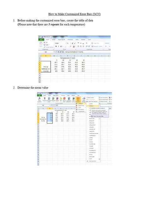 Howtocreate Error Bars For Sd Pdf Standard Error Chart