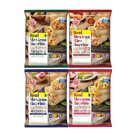 오뚜기 오뚜기 리얼 멕시칸 브리또 4종 3입페페로니트리플치즈베이컨마카로니치폴레살사치킨스파이시 위시버킷