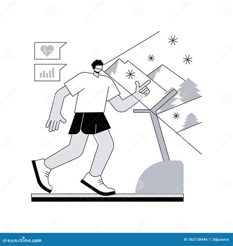 VR Fitness Gym Abstract Concept Vector Illustration Stock Vector