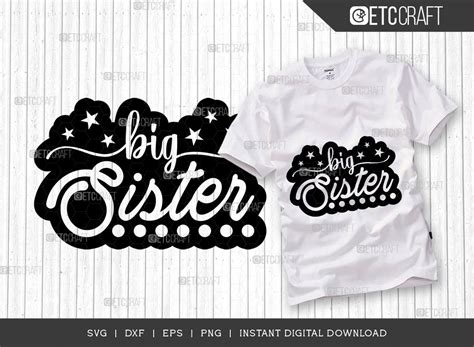 Big Sister Svg Cut File Sister Life Svg Graphic By Pixel Elites