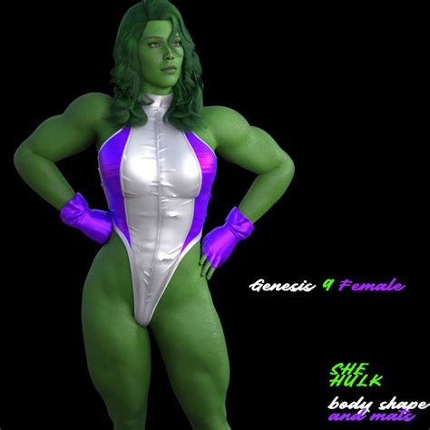 She Hulk With Costume G9fg81fg8f Topgfx Daz3d Renderosity Poser