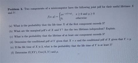 solved problem 2 two components of a minicomputer have the