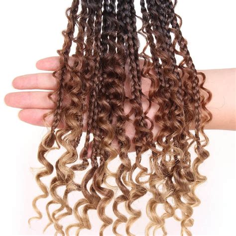 Xtrend Boho Bob Box Braids Crochet Hair With Curly Ends Goddess Box Cr