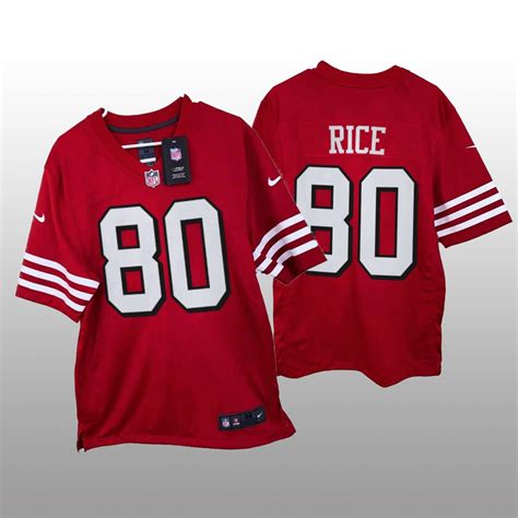 San Francisco 49ers Jerry Rice Scarlet Jersey Game Mens