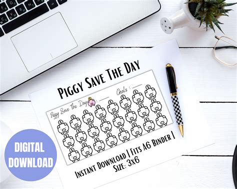 Mini Save Them Money Tracker Mini Saving Challenge Fits A6 Binder Etsy