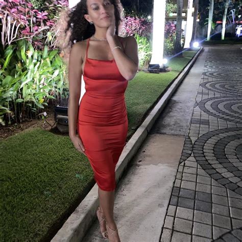 Red Orange Rust Colored Fitted Dress Strapped Back Depop