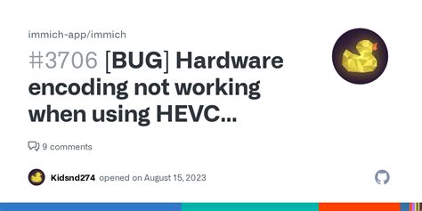Bug Hardware Encoding Not Working When Using Hevc Nvidia Card