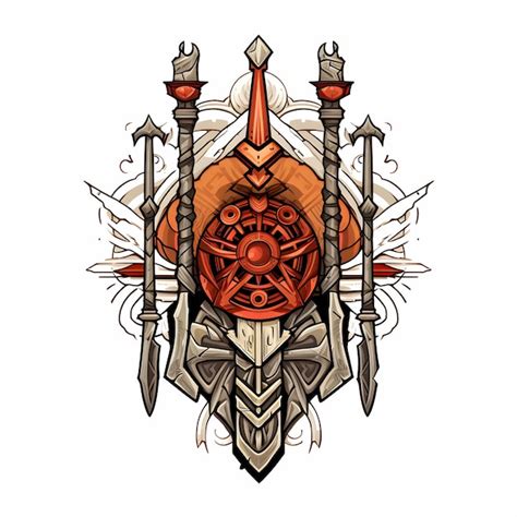 Premium Photo Ancient Weapon Logo