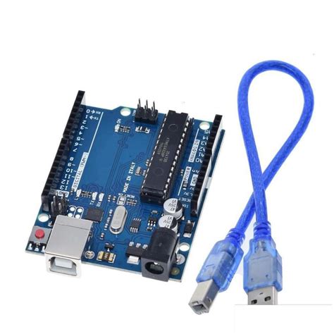 tarjeta desarrollo compatible arduino uno atmega328p atmega16u2 cable