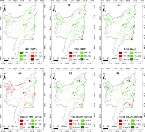Spatial Distributions Of Average A C And Temporal Trends D F Of