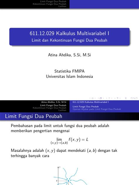 Kalkulus Multivariabel I Pdf