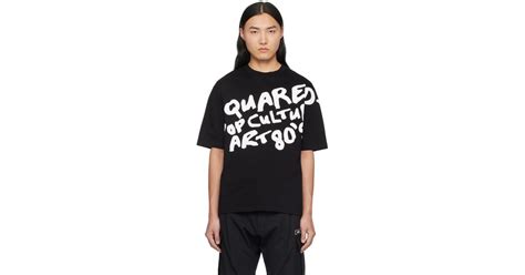 Dsquared² Dsqua2 D2 Pop 80s T Shirt In Black For Men Lyst Uk