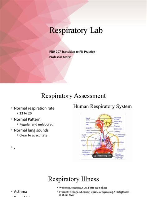 Respiratory Lab Pn Pdf