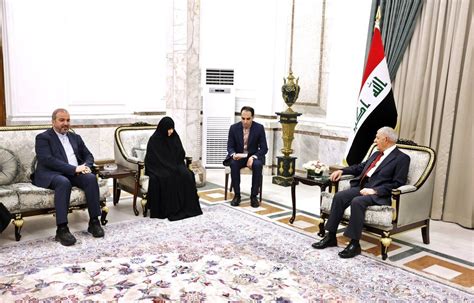 عقيلة الشهيد رئيسي تلتقي مع الرئيس العراقي