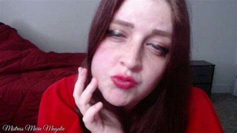 Red Lipstick Kissing Tease Mistress Marie Magalie Clips4sale