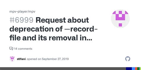 Request About Deprecation Of Record File And Its Removal In The