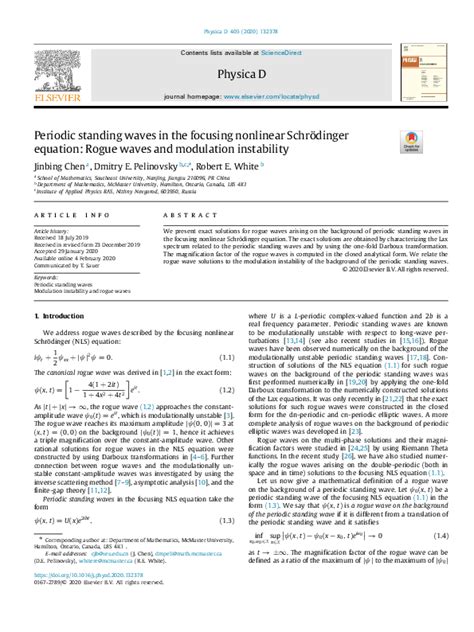 Pdf Rogue Waves On The Periodic Wave Background In The Focusing Nonlinear Schrodinger Equation