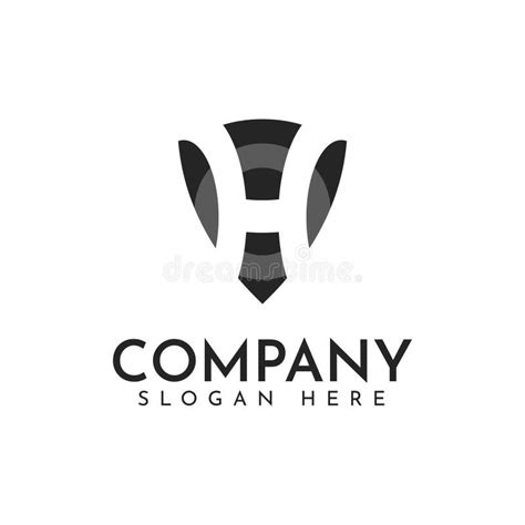 Vetor De Logotipo Da Letra H Do Escudo Ilustração Do Vetor