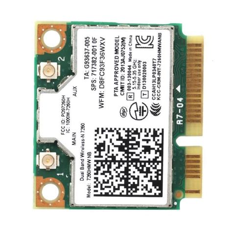 Akozon Mini PCI E Mini Carte Wifi Sans Fil PCI E Double Bande Mbps G Ghz Pour