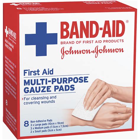 First Aid Gauze Pads 8 Band Aid® Brand Of First Aid Products