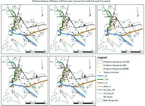 Predictive Robbery Hotspots With The Best Fai For Each Method In A