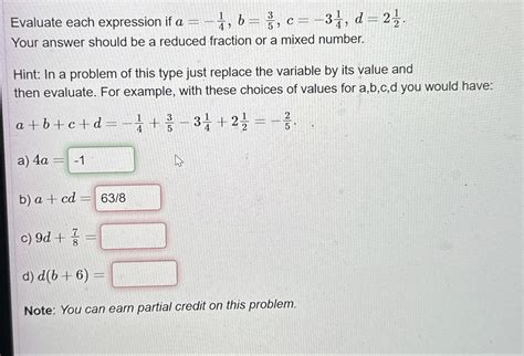 Solved Evaluate Each Expression If A B C D Chegg