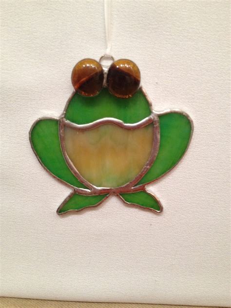 Stained Glass Ornament Frog Etsy Stained Glass Ornaments Stained