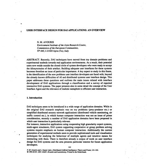 PDF User Interface Design For Dai Applications An Overview