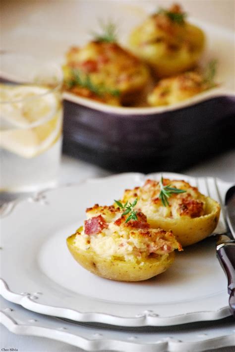Patatas rellenas de jamón y queso Chez Silvia