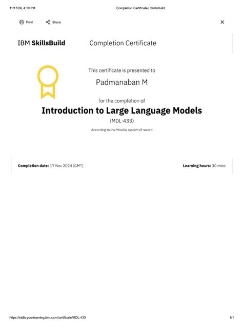 Completition Certificate Skillsbuild2 Pdf