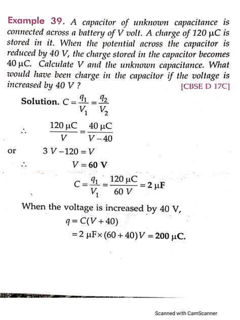 Worksheet On Capacitance Parallel And Series Pdf