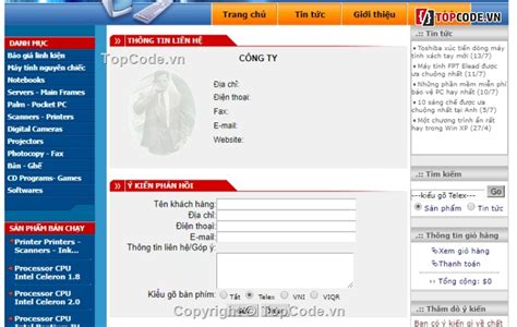 Source code Đồ án Xây dựng website bán linh kiện máy tính