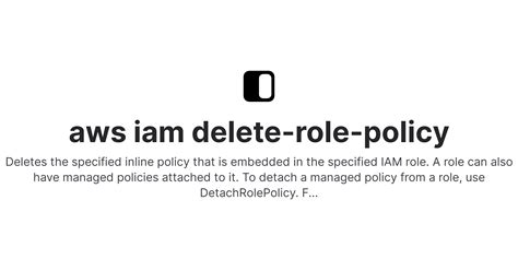 Aws Iam Delete Role Policy Fig