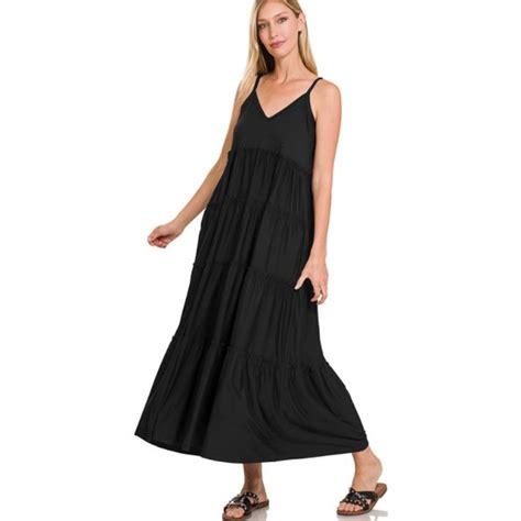 Zenana Outfitters Dresses Cami Tiered Maxi Dress Poshmark