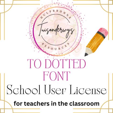 02 To Dotted Font School Use Tuisonderwys Hulpbronne