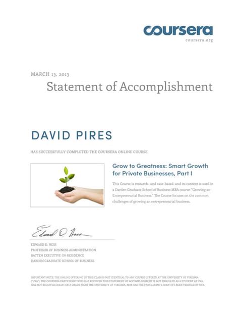 Statement Of Accomplishment Grow To Greatness Smart Growth For