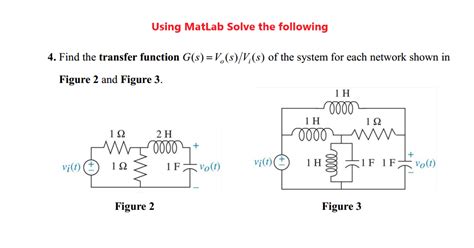 Solved Using MatLab Solve The Following Find The Transfer Chegg