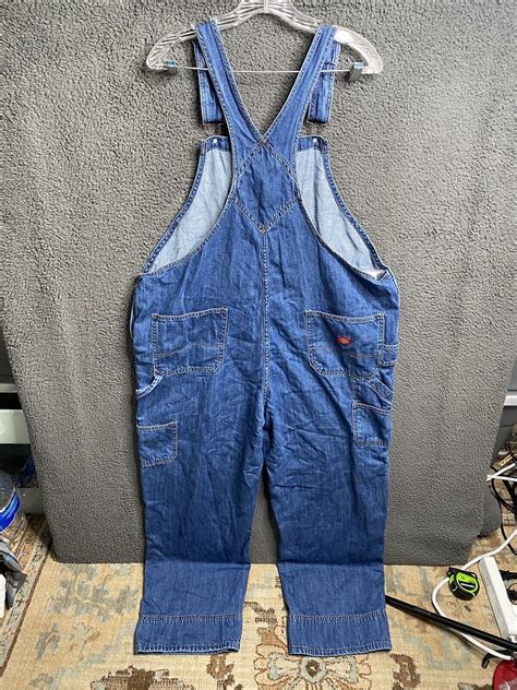 Vintage Dickies Denim Bib Overalls Mens Size Medium Gem