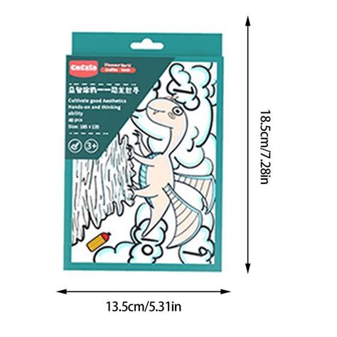 유아용 포켓 색칠하기 책 휴대용 수채화 책 페인트와 브러시 포함 3 세 회화 용품