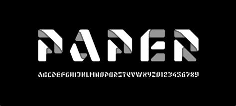 종이 알파벳 아트 글꼴 디자인 로고 또는 브랜드 이름 또는 게임 벡터 일러스트레이션 10eps 알파벳에 대한 스톡 벡터 아트 및 기타 이미지 Istock