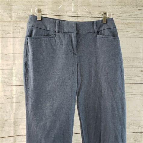 Loft Ann Taylor Loft Womens Riviera Cropped Pants Sz 0 Curvy Blue Mid