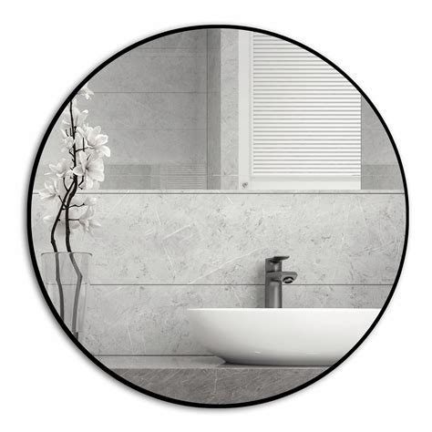 LUSTRO OKRĄGŁE cm WĄSKA ALUMINIOWA RAMA LOFT KAL Cena Opinie Lustra