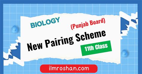 New St Year Biology Paper Pairing Scheme Punjab Board