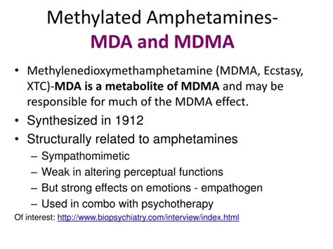 Ppt Methylated Amphetamines Mda And Mdma Powerpoint Presentation