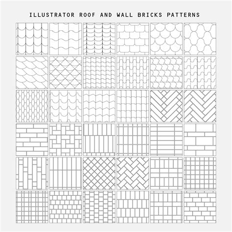 Illustrator Brick Pattern Multi Pack 41 Patterns