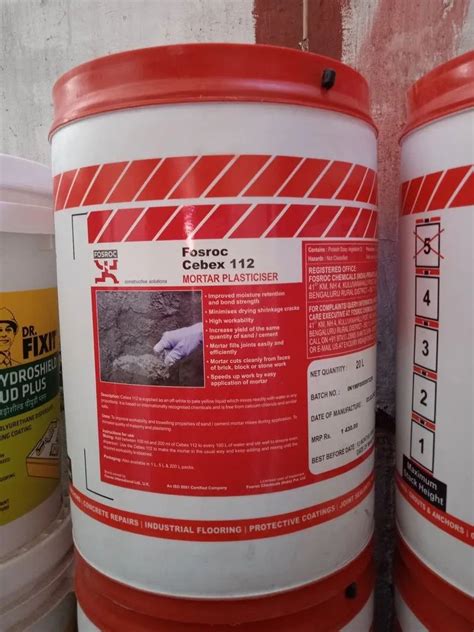 Fosroc Cebex 112 Mortar Admixture For Industrial At ₹ 1100 20 Ltrs In