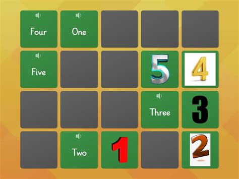 Numbers Memory Game 1 10 Parejas