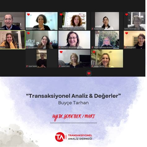 Buyçe Tarhanı Konuk Ettik Transaksiyonel Analiz Derneği